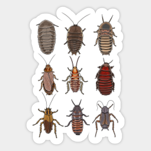 8bit pixel cockroach pattern - 8bit - Sticker | TeePublic