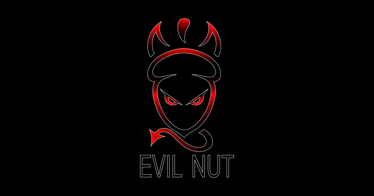 Evil Nut (white outline) - Devil - Sticker | TeePublic