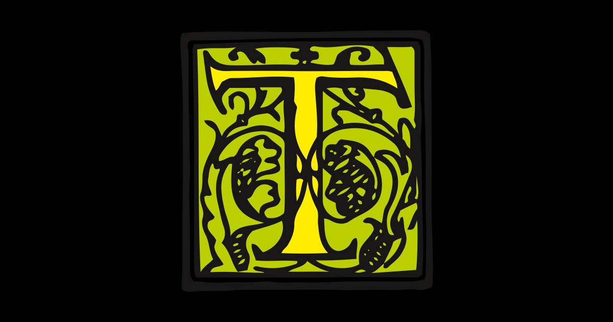 Letter T monogram - T - Sticker | TeePublic