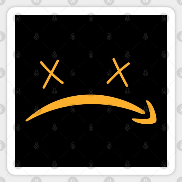 Dead Frowning Face - Frowning Face Mask - Sticker | TeePublic