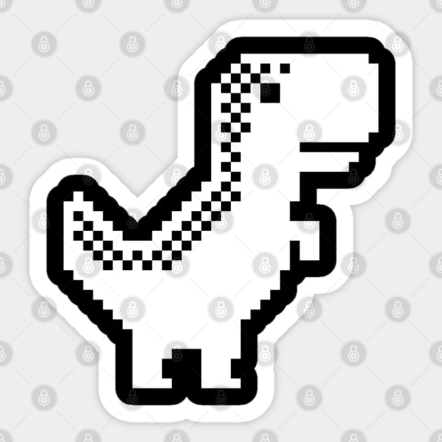Google Chrome Dino Pixel Art - Pixel Art - Sticker | TeePublic