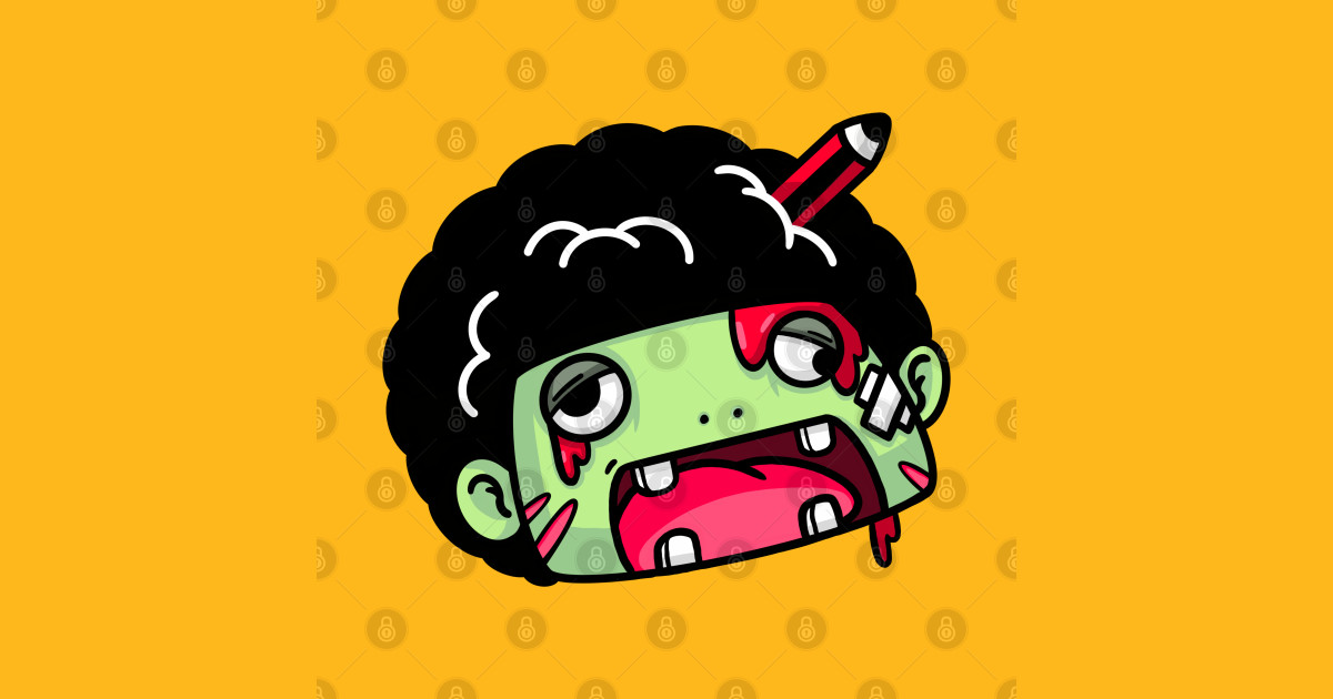 Afro Zombie (Back Design) | Halloween - Zombie - T-Shirt | TeePublic