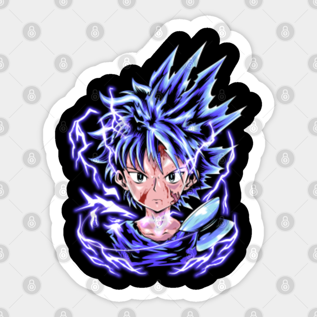 Killua Zoldyck Power Up - Killua Zoldyck - Sticker | TeePublic