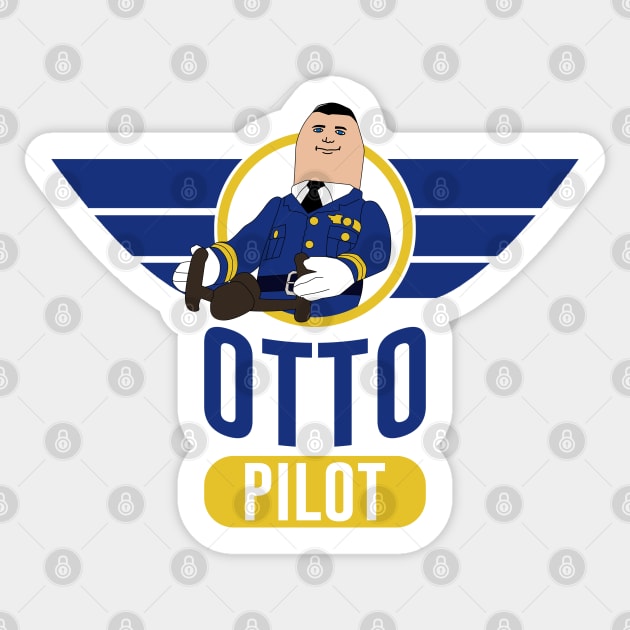 Otto the Inflatable Pilot - Airplane - Sticker | TeePublic