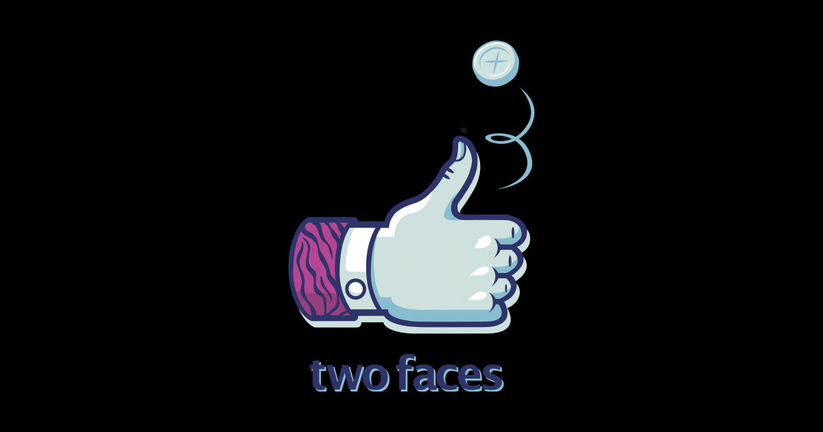 Two Face - Cartoon - Sticker | TeePublic
