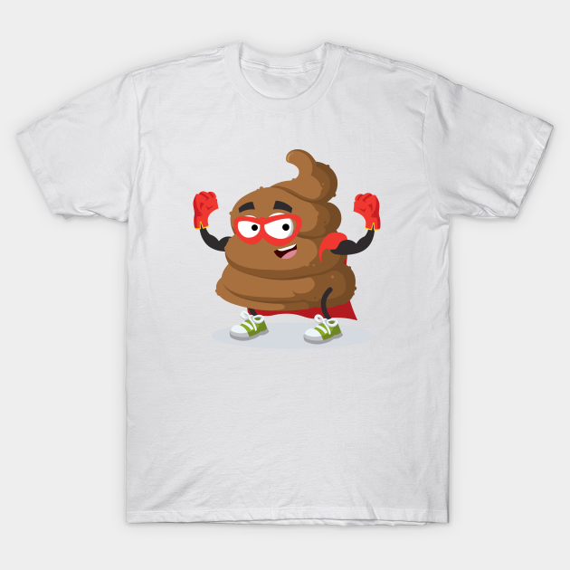 Superhero cartoon brown piece of shit poop character mascot - Super ...