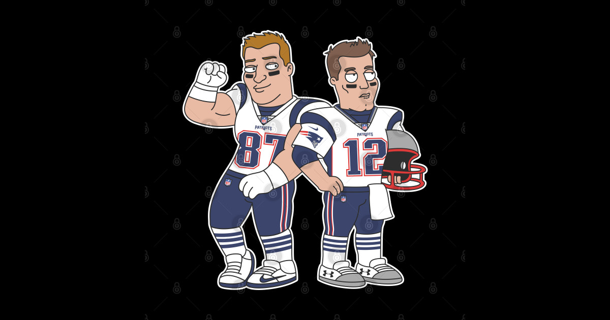 Gronk & Brady Pats Cartoon - Brady - Sticker | TeePublic