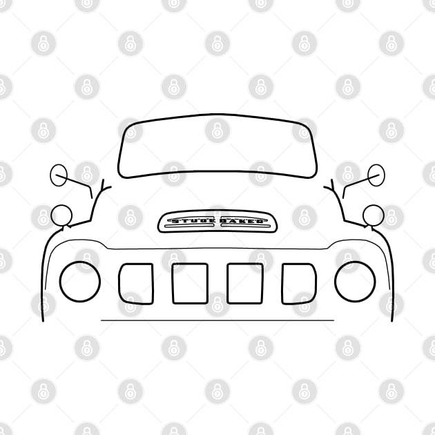 Studebaker Transtar classic 1950s pickup truck black outline ...