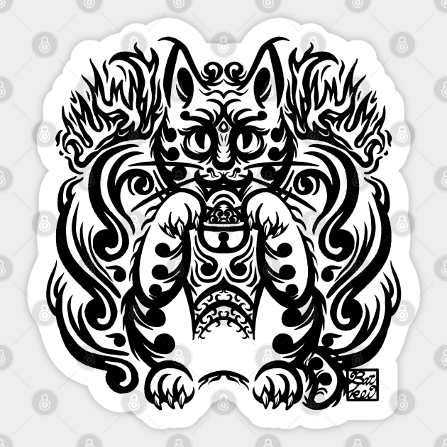 Cat Symbol - Cat - Sticker | TeePublic