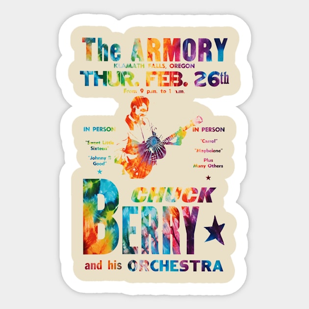 Chuck Berry concert poster - Chuck Berry - Sticker | TeePublic