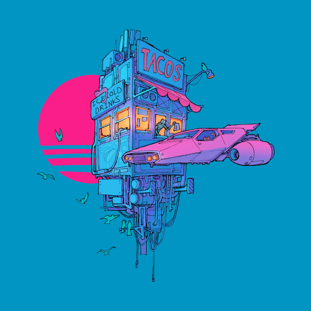 Tacos - Cyberpunk - T-Shirt | TeePublic