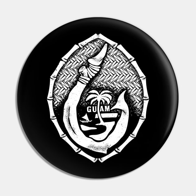 Vintage Classic Tribal Guam Seal - Guam - Pin | TeePublic