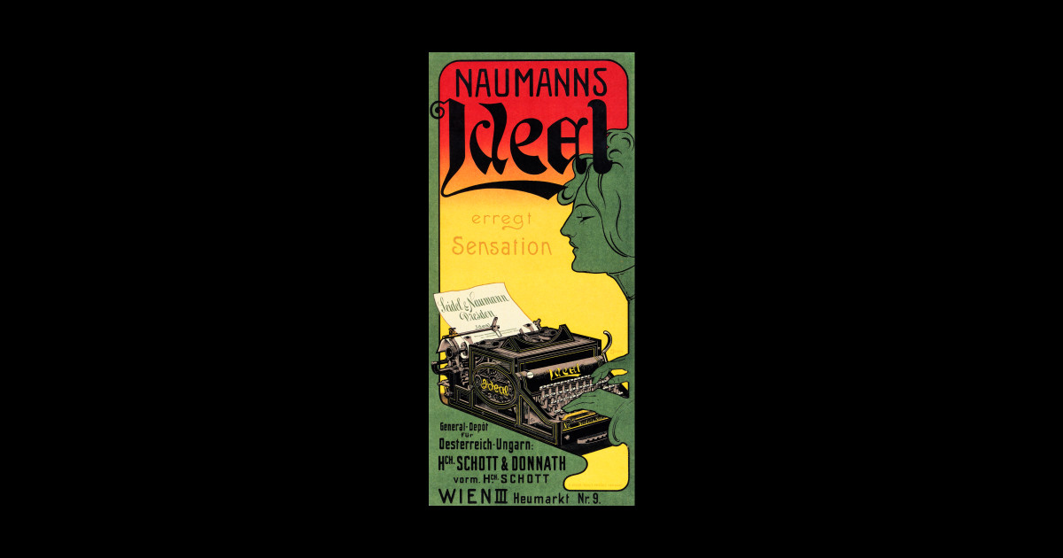 SEIDEL & NAUMANN IDEAL Typewriters "Exciting Sensation" 1905 Vintage ...