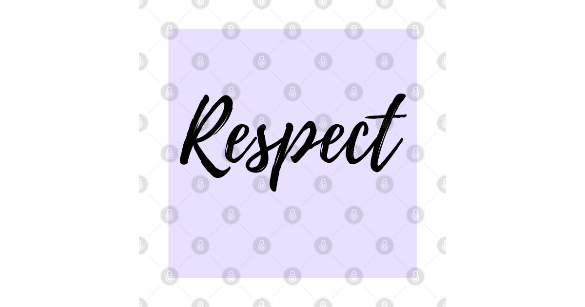 Respect - Purple Background - Text - T-Shirt | TeePublic
