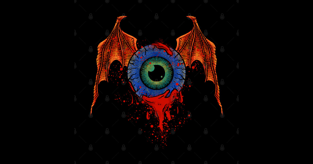 Eyeball bat wings - Eyeball - Sticker | TeePublic
