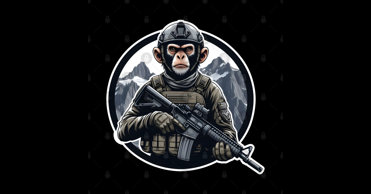 Tactical Monkey - Monkey - Posters and Art Prints | TeePublic