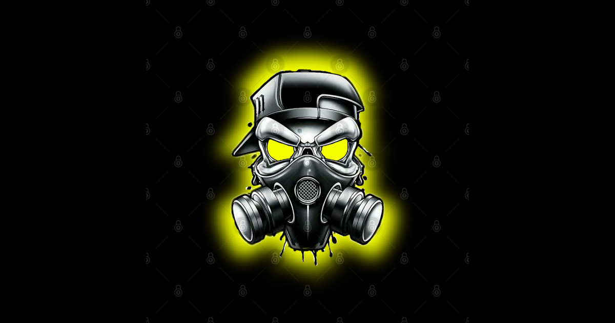 Toxic/Radioactive Skull Gas Mask - Toxic Skull - Sticker | TeePublic