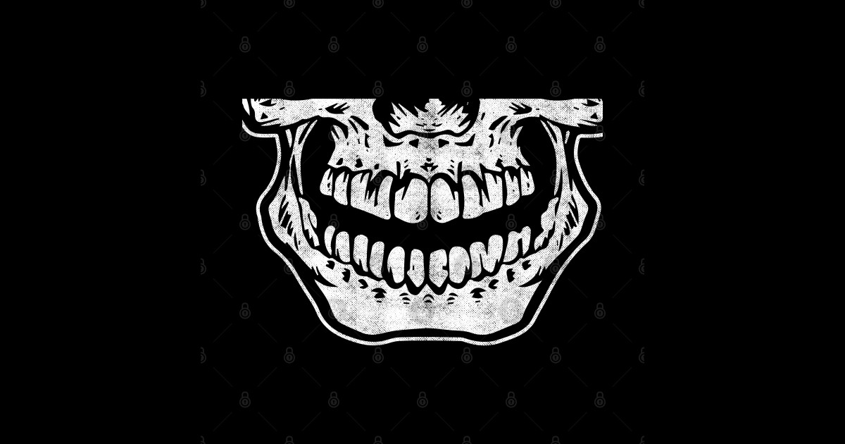 Creepy skull mouth smile face halloween skeleton - Halloween Skulls ...
