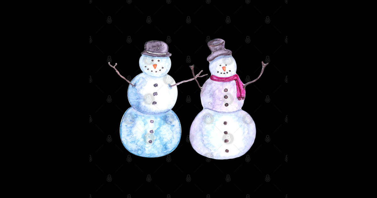 Smiley Snowmen Friends - Snowman - Sticker | TeePublic