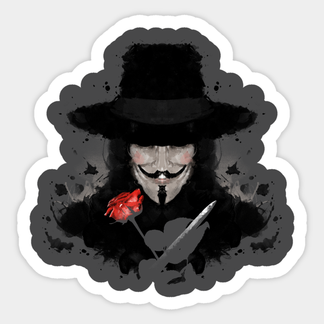 Ink for Vendetta - V For Vendetta - Sticker | TeePublic