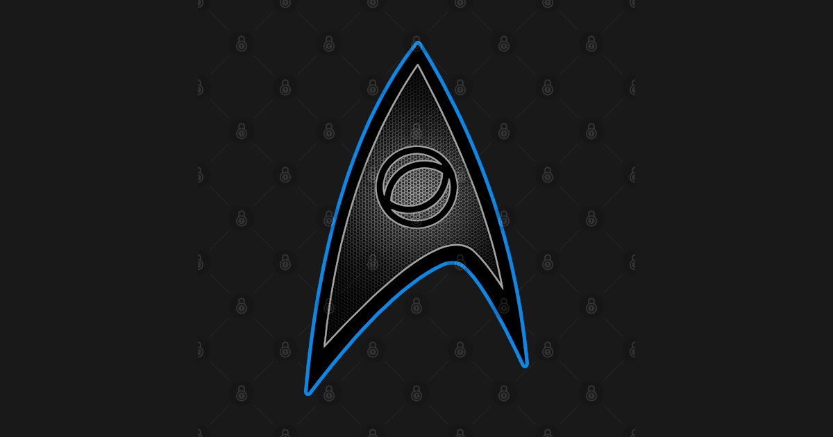 STAR TREK - Sciences division insignia carbon fiber - Science Fiction ...