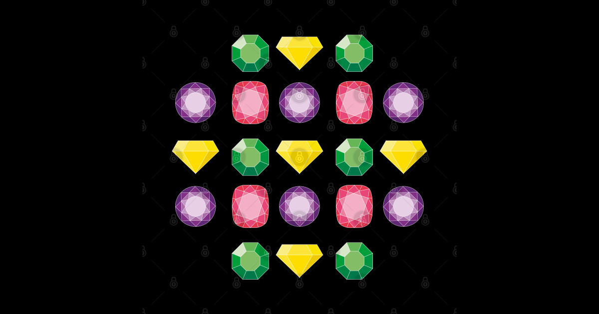 pattern gems - Gems - Sticker | TeePublic