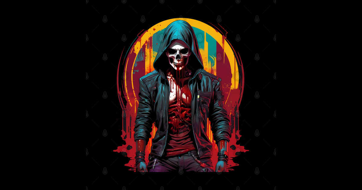 Skeleton Metal-Fan - Skeleton Metal Fan - Sticker | TeePublic