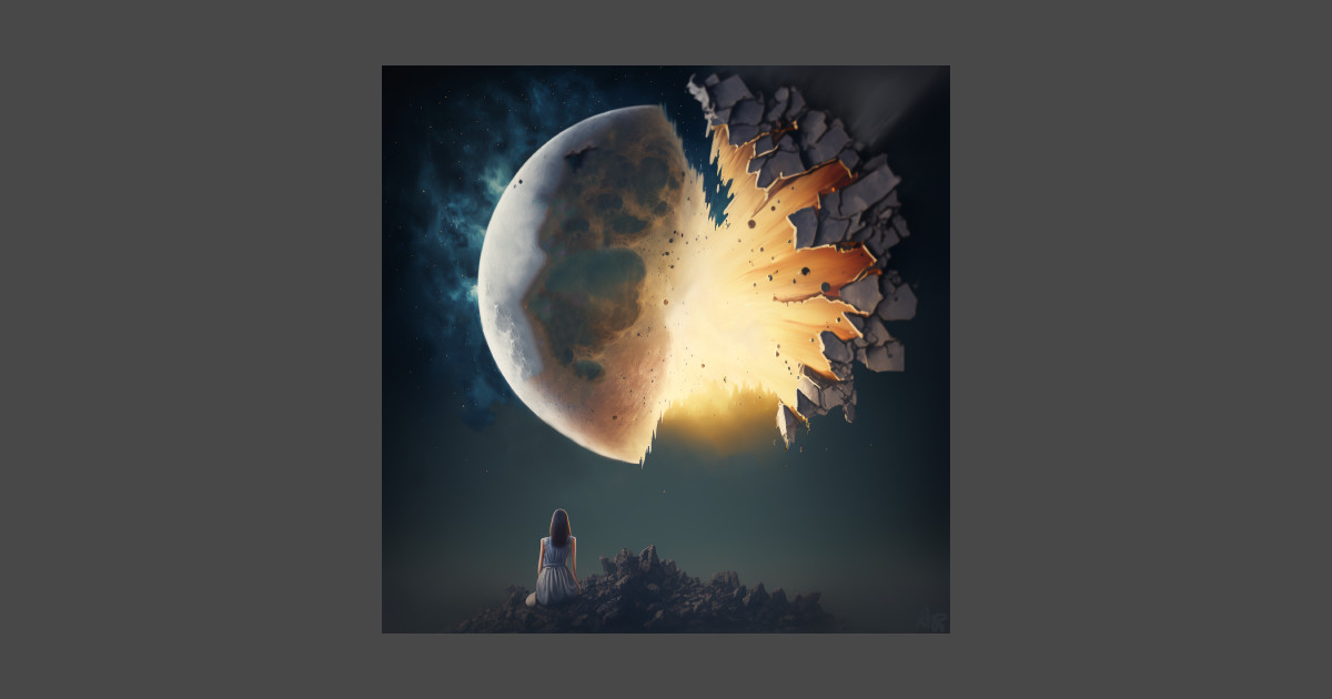 What would happen if the Moon exploded? - Moon - T-Shirt | TeePublic