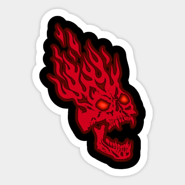 Burning man skull - Skull - Sticker | TeePublic