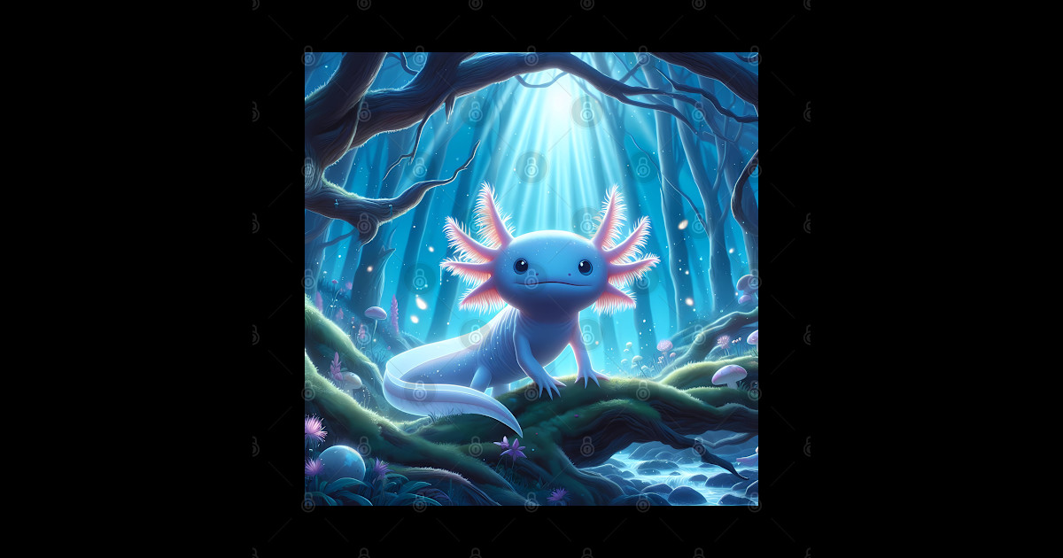 Axolotl Art #71 | Axolotl Lover - Axolotl - Sticker | TeePublic