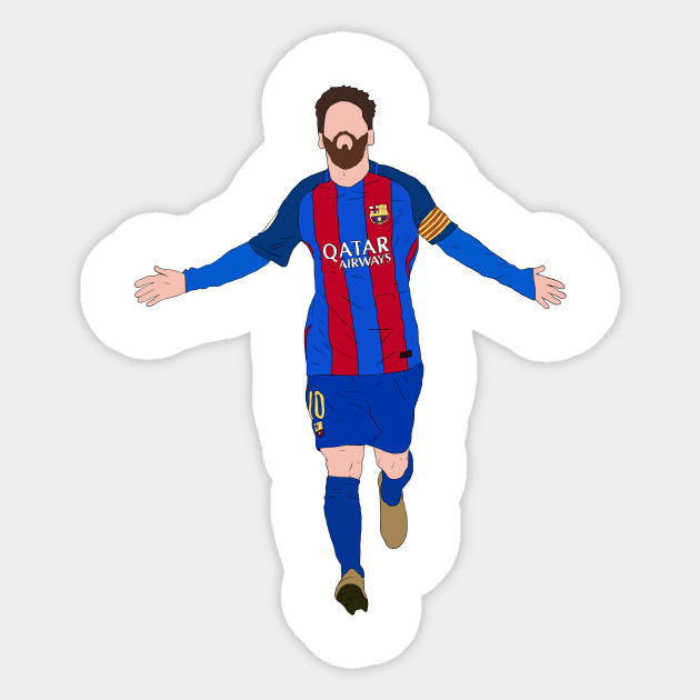 Leo Messi Celebration - Messi - Sticker | TeePublic