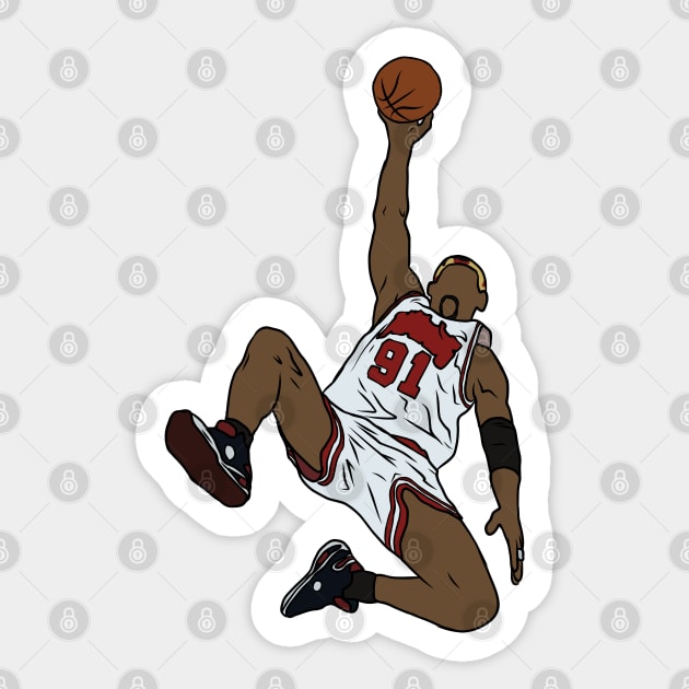 Dennis Rodman Rebound - Dennis Rodman - Sticker | TeePublic