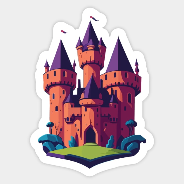 Cute Castle - Castle - Sticker | TeePublic