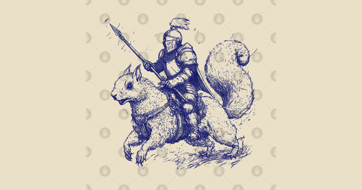 Vintage Squirrel and Knight Tshirt, Meme Shirt, 90s Tattoo tee ...