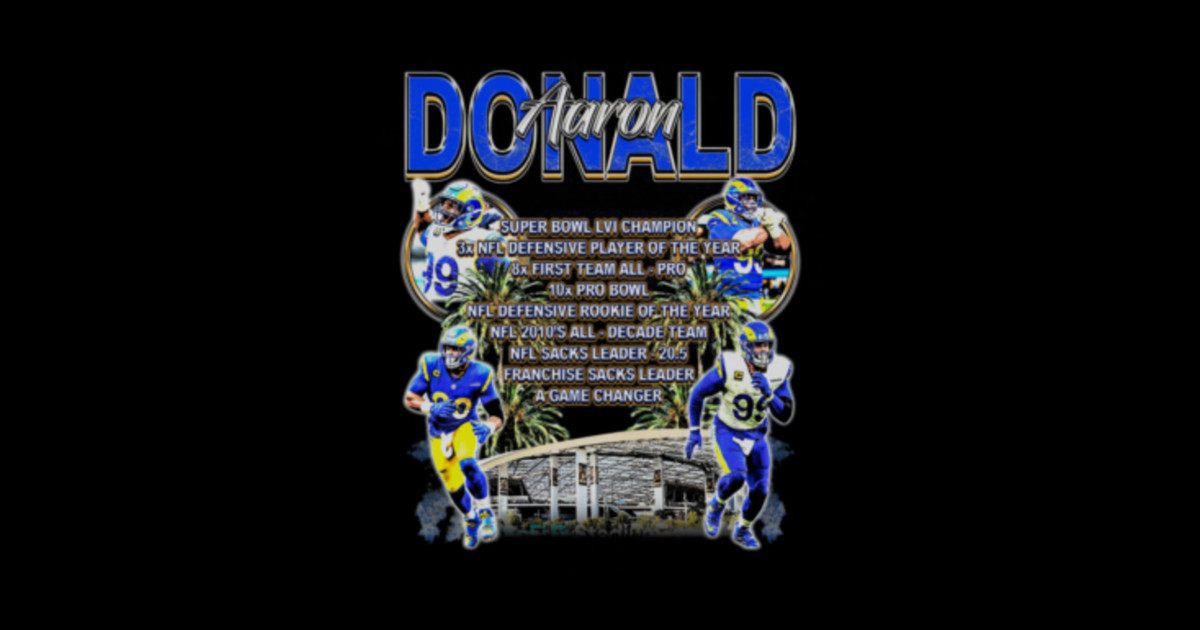 Aaron Donald Stats &Decent Gifts! - Aaron Donald - Sticker | TeePublic
