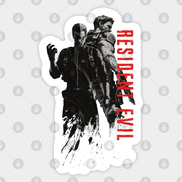 chris redfield - resident evil 5 - Resident Evil 5 - Sticker | TeePublic