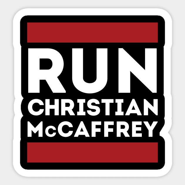 Run Christian McCaffrey - Mccaffrey - Sticker | TeePublic