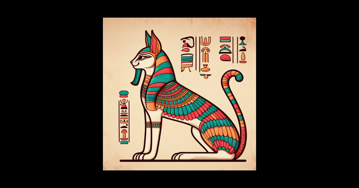 Bastet Papyrus 4 - Bastet - Sticker | TeePublic