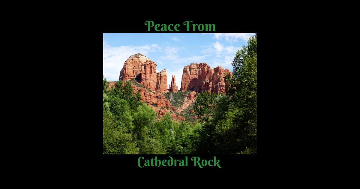 Peace From Cathedral Rock - Hike - Sticker | TeePublic