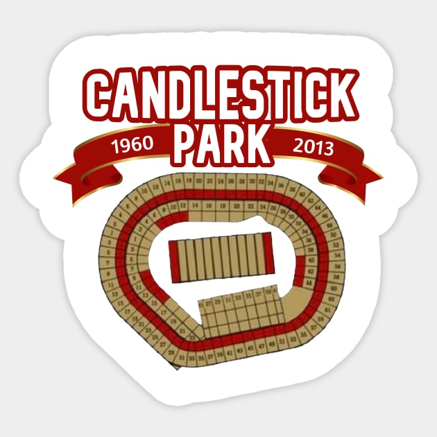 Candlestick Park Seating Map - Candlestick Park - Sticker | TeePublic