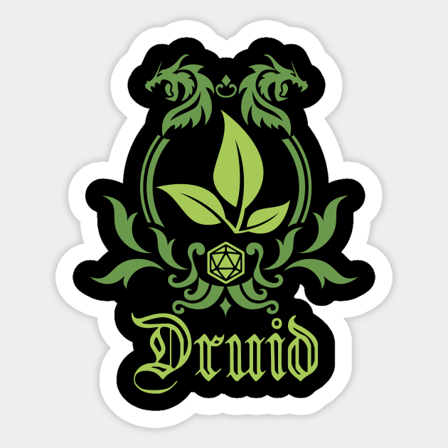 D&D Druid Simple Class Emblem - Druid Class - Sticker | TeePublic