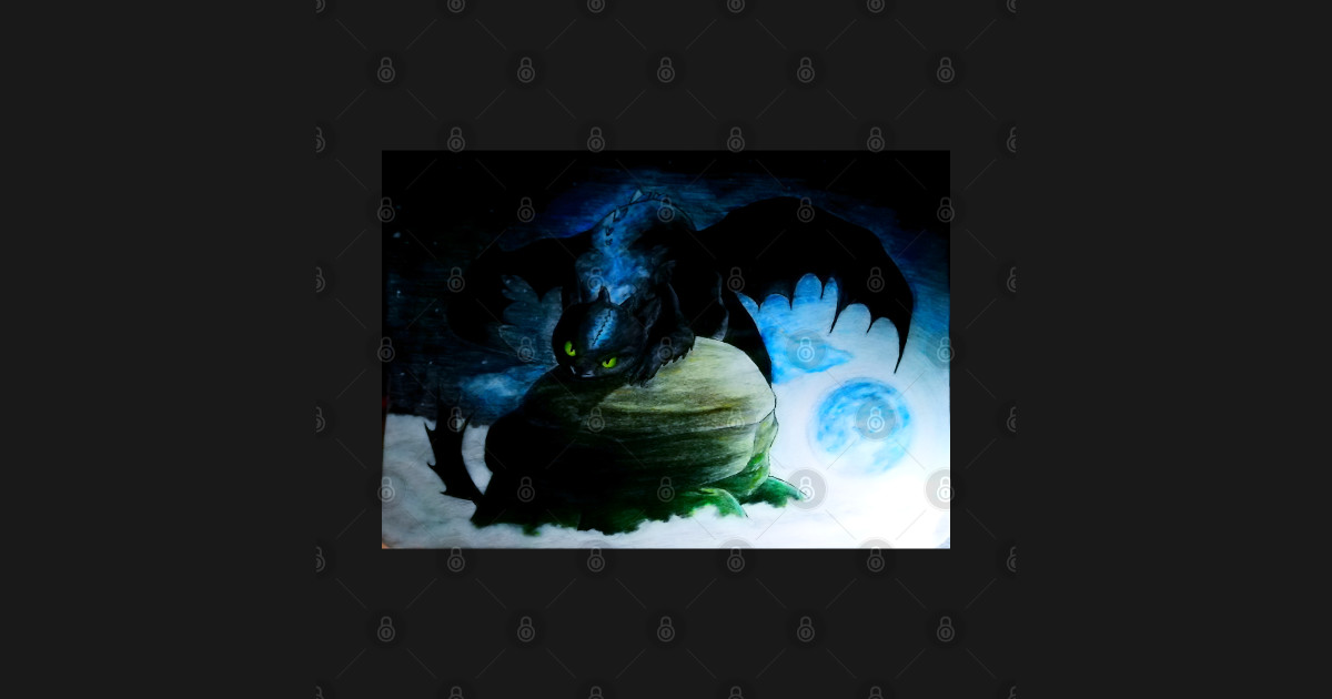 Toothless the Alpha Night Fury - Toothless - T-Shirt | TeePublic
