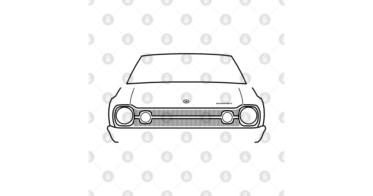 AMC Hornet classic car black outline graphic - Hornet - T-Shirt | TeePublic