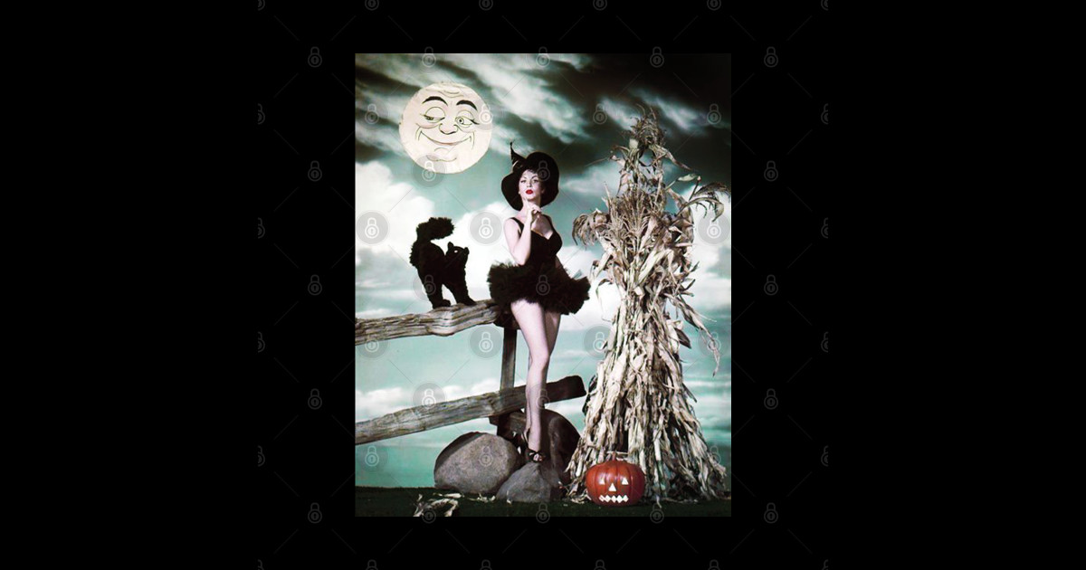 Witch Pin Up and Halloween Scary Evil Pumpkin - Witch Pin Up And ...