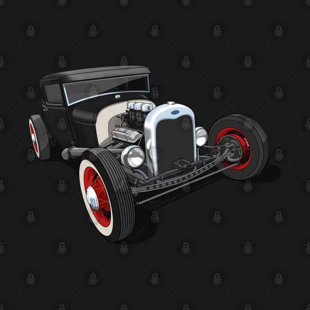 1929 Ford Model A Hot Rod - Ford Hot Rod - T-Shirt | TeePublic