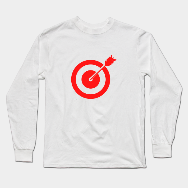red target design - Red Target Design - Long Sleeve T-Shirt | TeePublic
