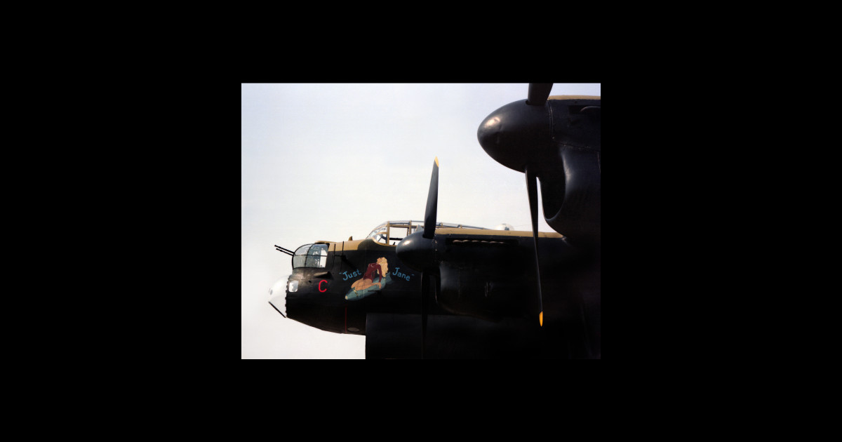 Lancaster Bomber 'Just Jane' parked at the former RAF East Kirkby in ...