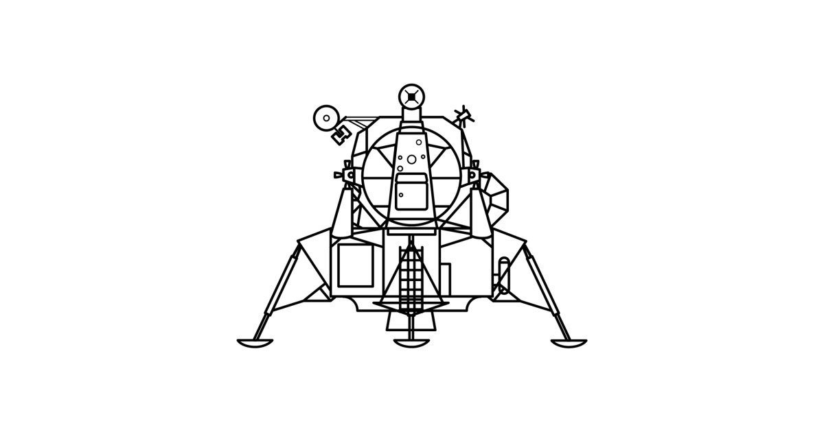 Moon Lander Cartoon - Mars - T-Shirt | TeePublic