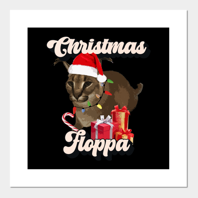 Big Floppa Christmas Meme - Festive Xmas Caracal Big Cat Vintage Retro ...
