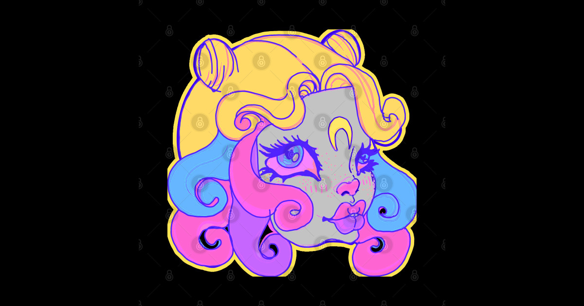 Moon Dolly - Popart Girl - Sticker | TeePublic